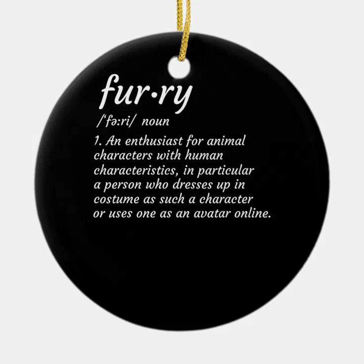 Definition Furry Fandom Furries Design Cosplay Ceramic Ornament | Zazzle