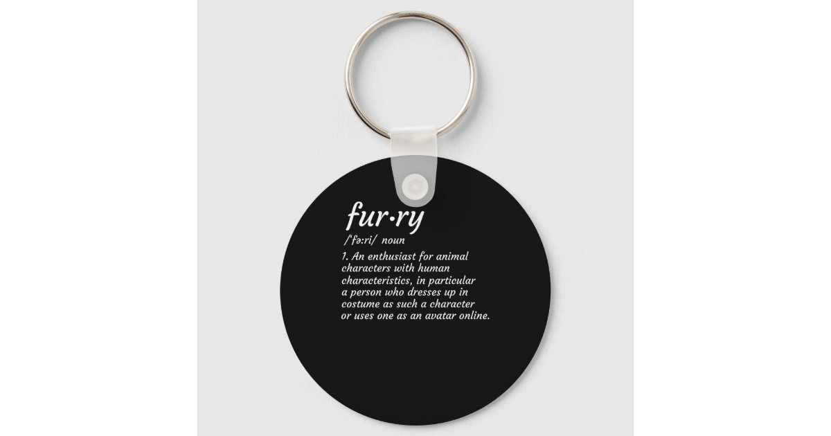 Definition Furry Fandom Furries Design Cosplay Keychain | Zazzle