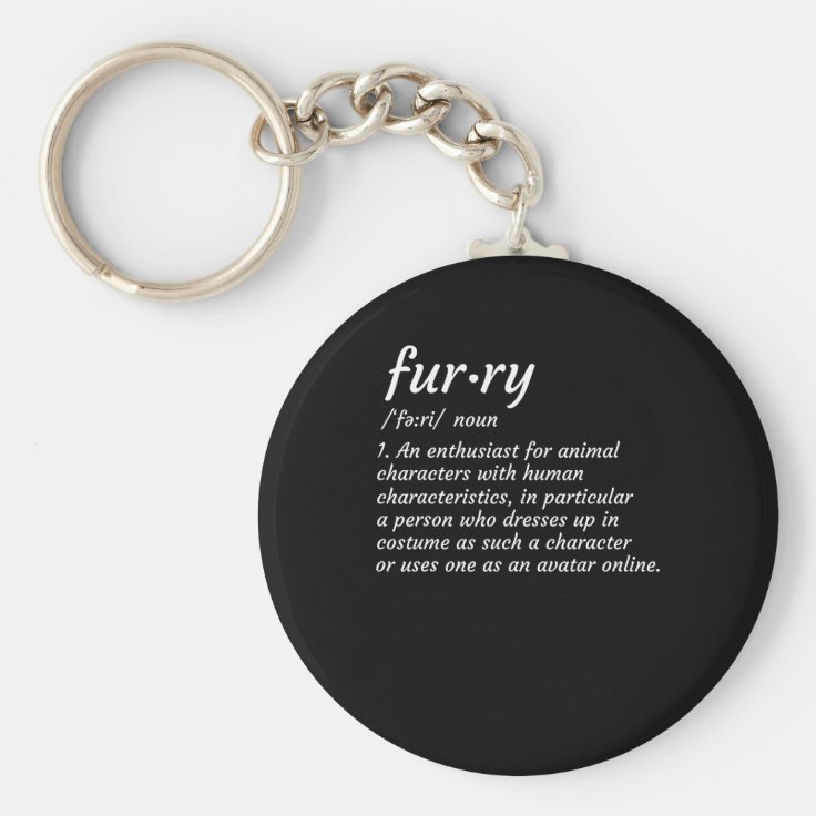 Definition Furry Fandom Furries Design Cosplay Keychain | Zazzle