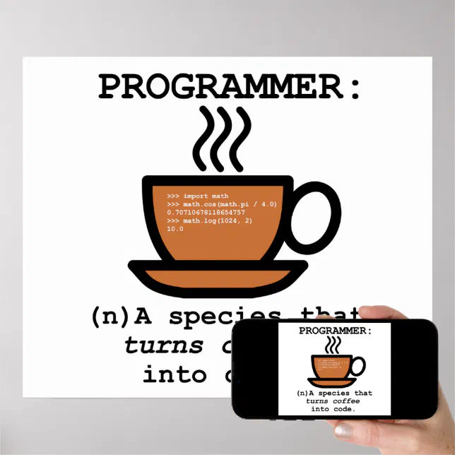 Definition of a Computer Programmer - Geek Poster | Zazzle