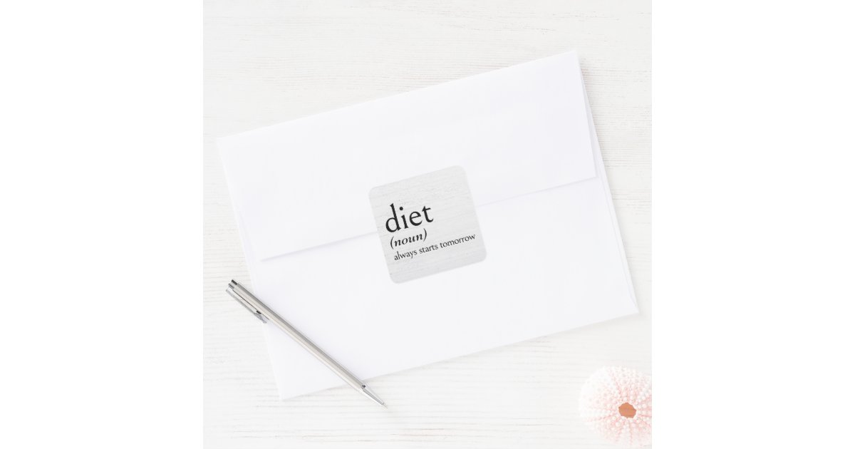 Definition of DIET Square Sticker | Zazzle