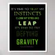 Defying Gravity Word Poster | Zazzle