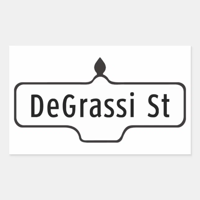 DeGrassi Street, Toronto Street Sign Rectangular Sticker | Zazzle