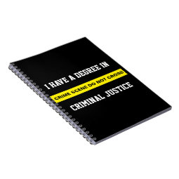 Degree in Criminal Justice Notebook | Zazzle