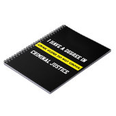 Degree in Criminal Justice Notebook | Zazzle