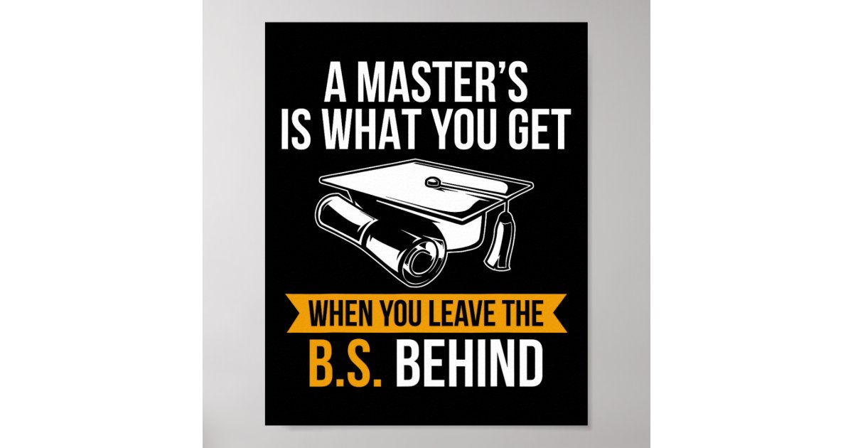 Degree Mba Masters Degree Graduation Poster | Zazzle