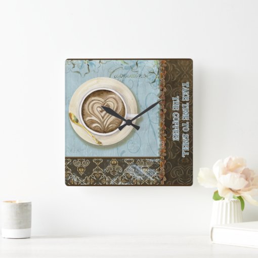 Deja Brew Coffee Java Cappuccino Cup Clock | Zazzle