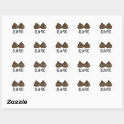 Deja Poo Funny Double Poop Pun Classic Round Sticker | Zazzle