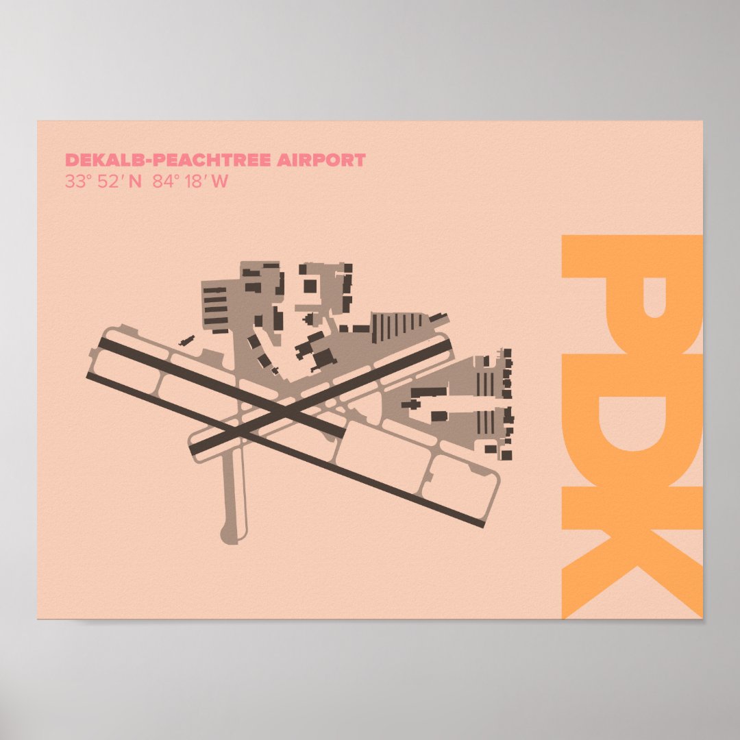 DeKalb-Peachtree Airport (PDK) Diagram Poster | Zazzle