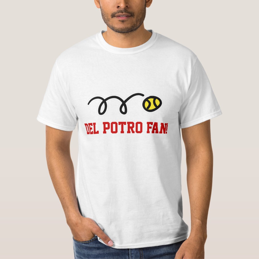 Del Potro tennis fan t-shirts for men women & kids | Zazzle