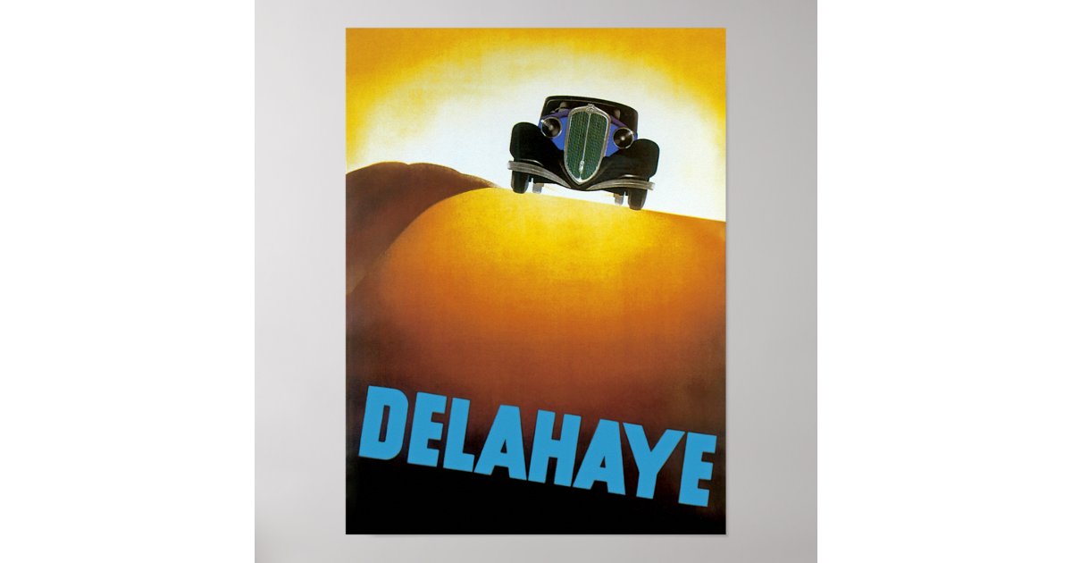 Delahay Automobile Ad Poster | Zazzle