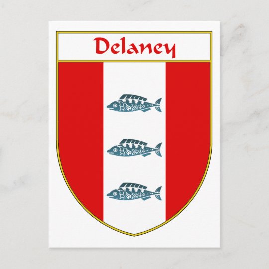 Delaney Coat of Arms/Family Crest Postcard | Zazzle.com