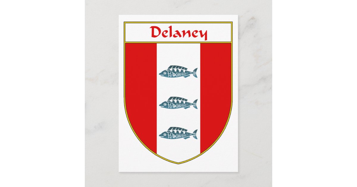 Delaney Coat of Arms/Family Crest Postcard | Zazzle