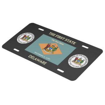 Delaware Custom Front License Plate | Zazzle
