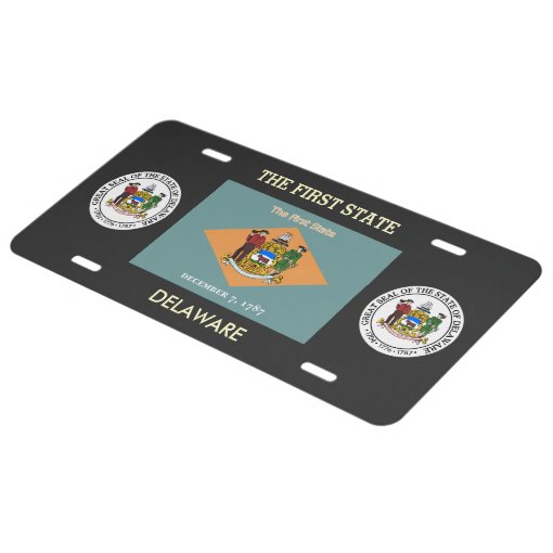 Delaware Custom Front License Plate | Zazzle
