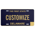 Delaware Custom License Plate | Zazzle
