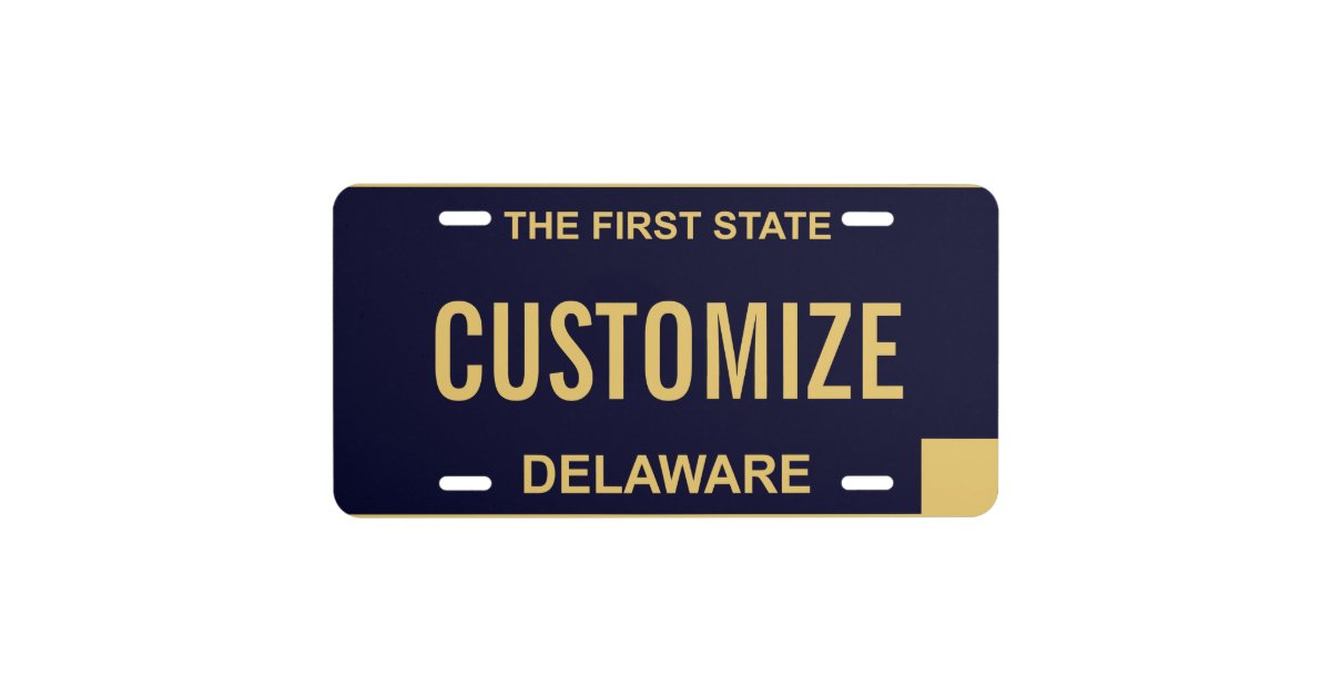 Delaware Custom License Plate | Zazzle