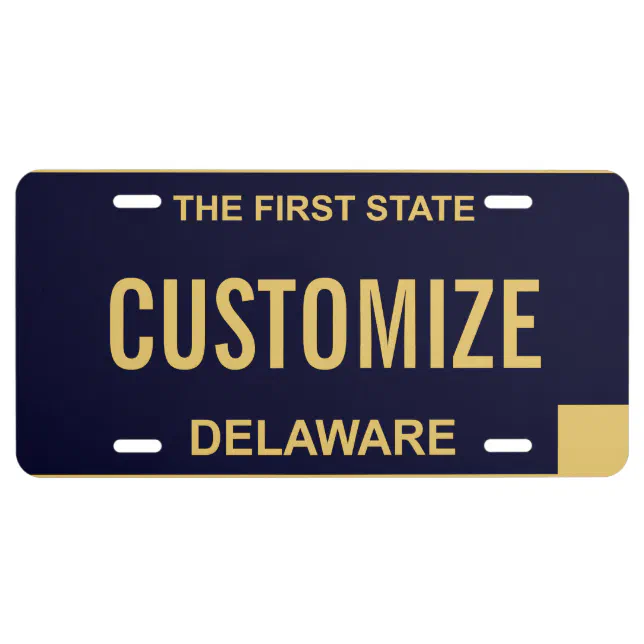 Delaware Custom License Plate | Zazzle