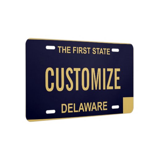 Delaware Custom License Plate | Zazzle