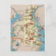 Delaware Funny Vintage Map Postcard | Zazzle
