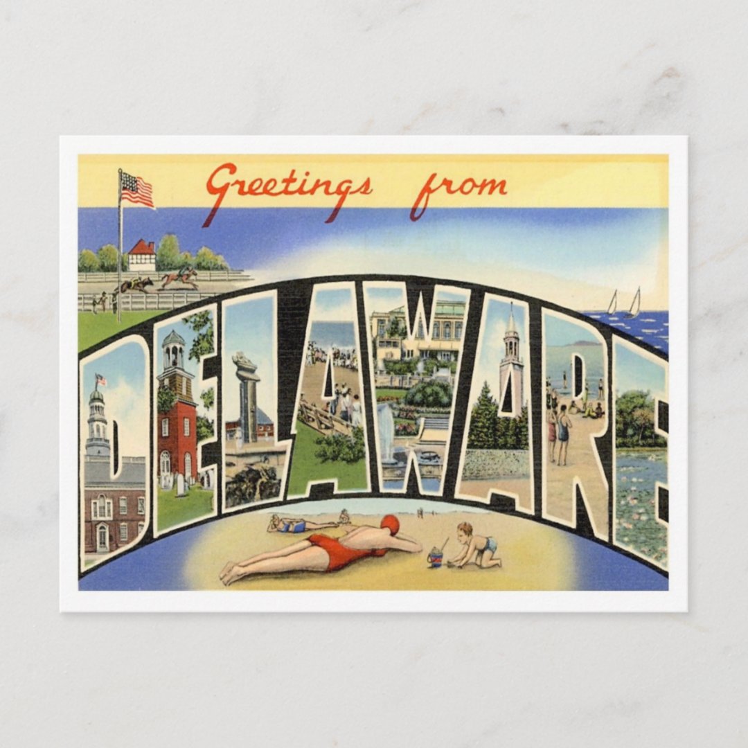 Delaware Greetings From US States Postcard | Zazzle