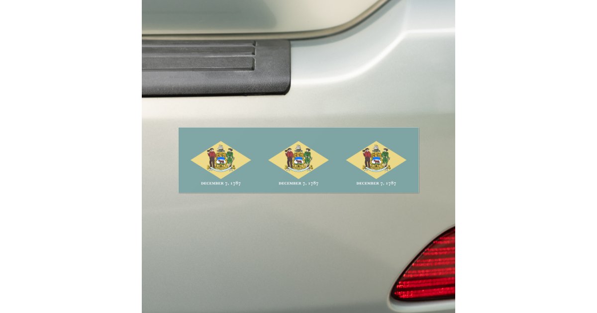Delaware State Flag Bumper Sticker | Zazzle