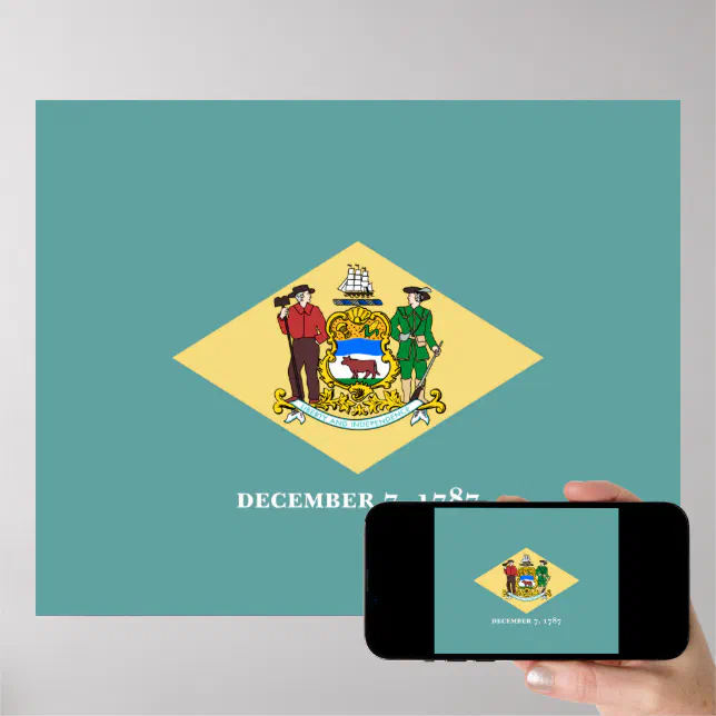 Delaware State Flag Design Poster | Zazzle