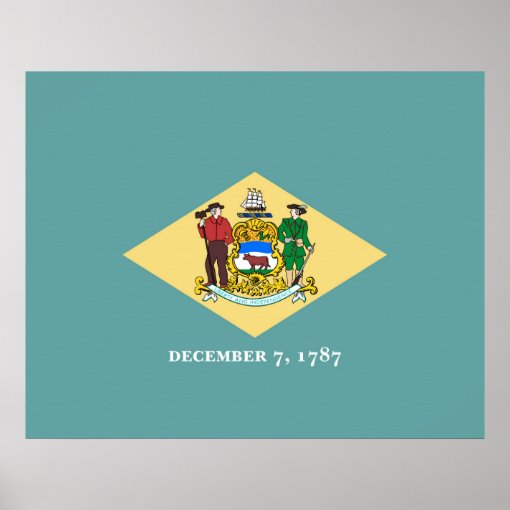 Delaware State Flag Design Poster | Zazzle
