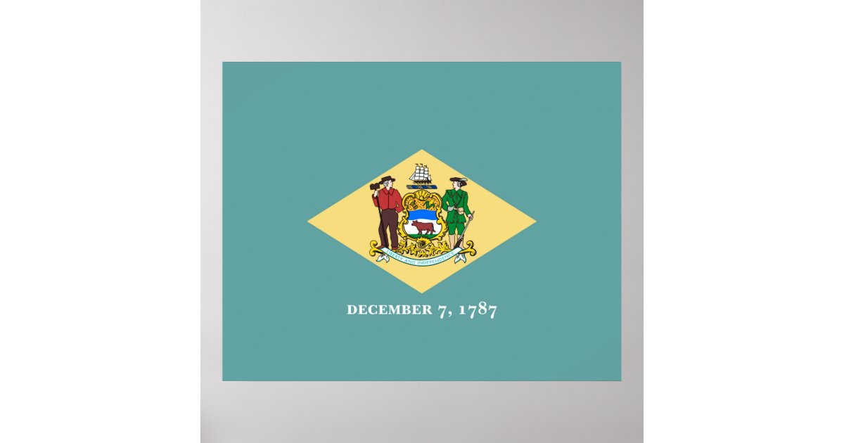 Delaware State Flag Design Poster | Zazzle