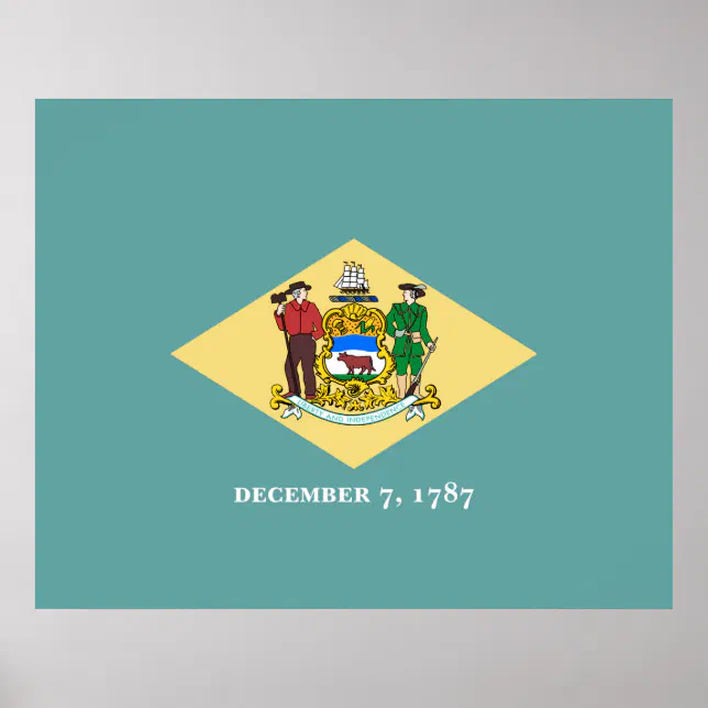 Delaware State Flag Design Poster | Zazzle