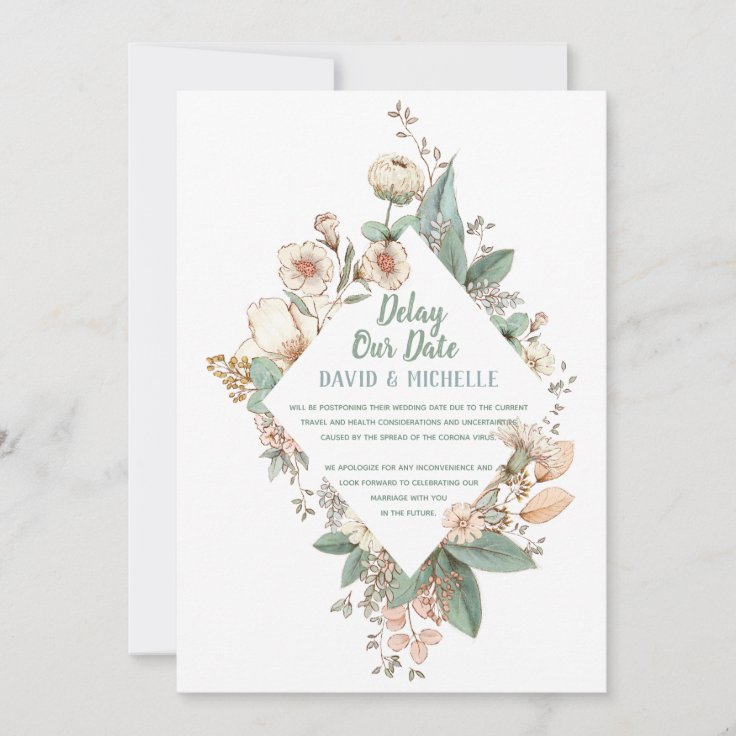 Delay Our Date | Corona Virus Delay | Wedding Card | Zazzle