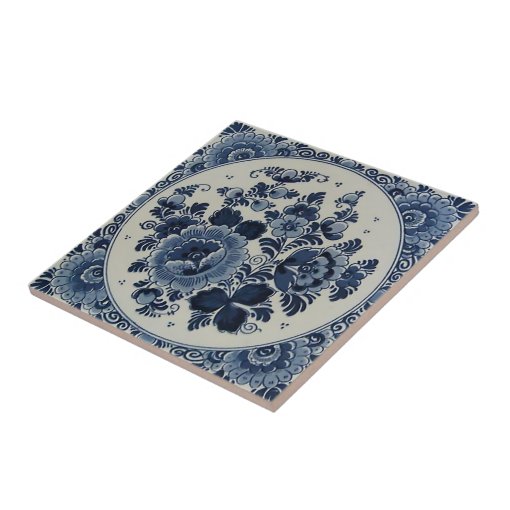 Delft Blue and White Design Feature Tile in2 Sizes | Zazzle