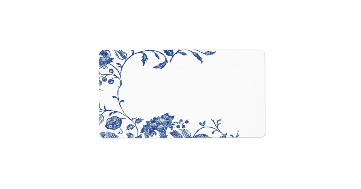 Delft Blue Shipping Label | Zazzle