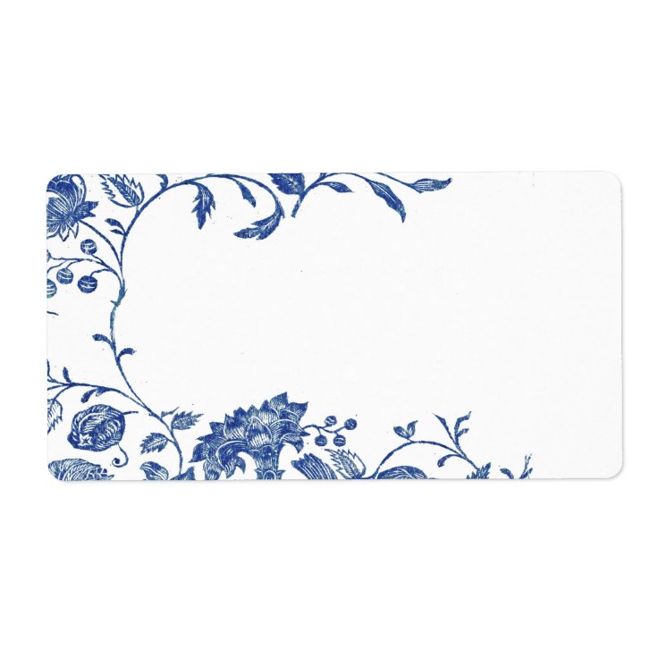 Delft Blue Shipping Label | Zazzle