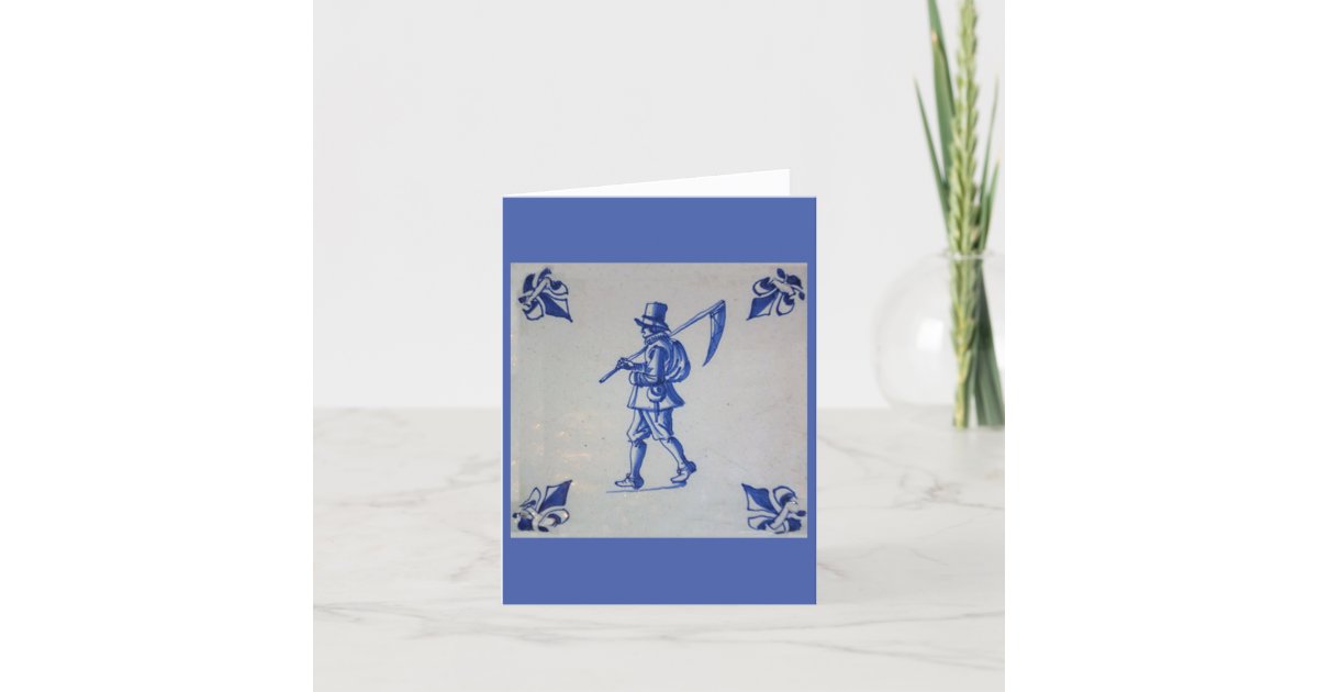 Delft Blue Tile - Template | Zazzle