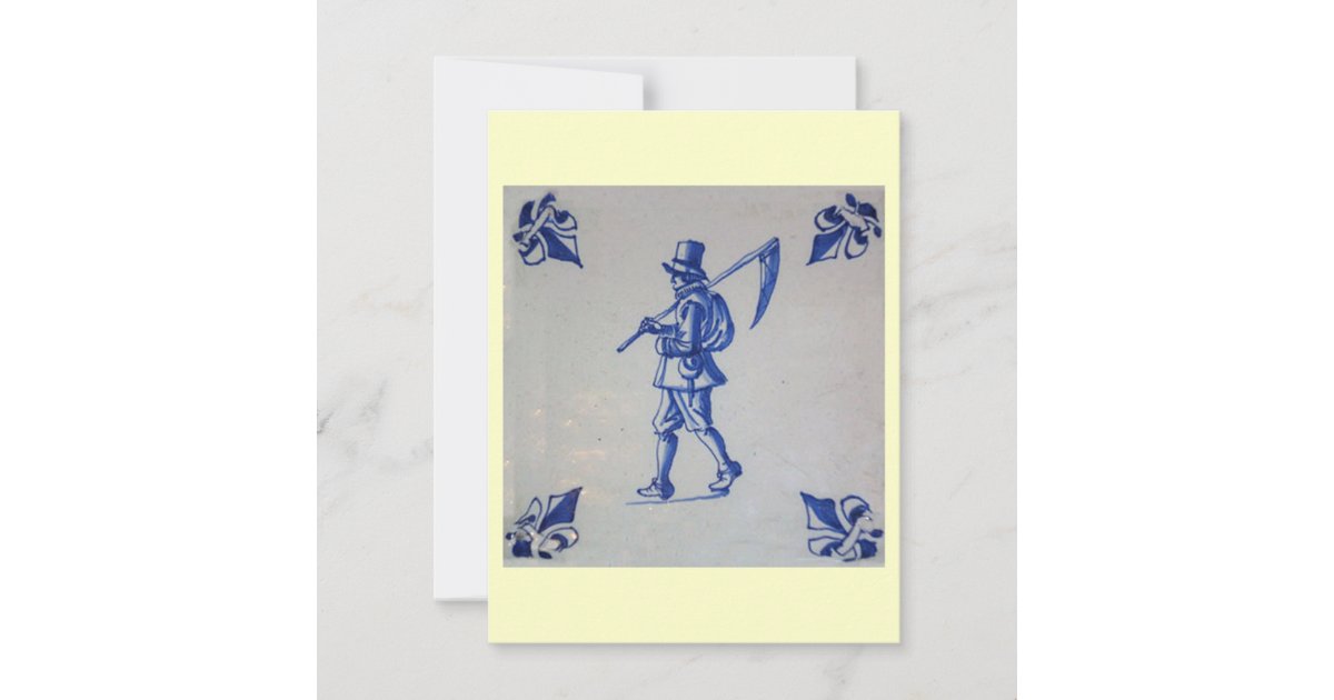 Delft Blue Tile - Template | Zazzle