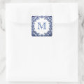 delft blue wedding square sticker | Zazzle