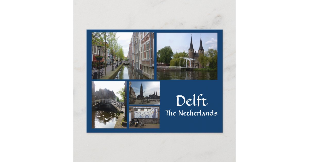 Delft Collage Postcard | Zazzle