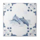 Delft Dolphins Tile with Scroll Corners | Zazzle