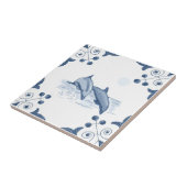 Delft Dolphins Tile with Scroll Corners | Zazzle