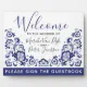 Delfts Blauw | Delft Blue Dutch Wedding Welcome Plaque | Zazzle
