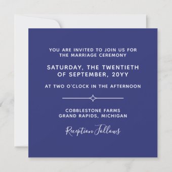 Delfts Blauw | Delft Blue Tile Wedding Invitation | Zazzle