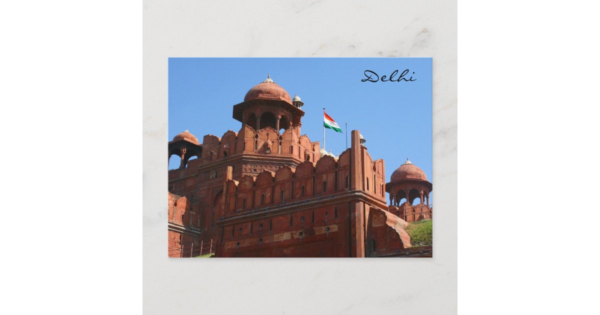 delhi red fort postcard | Zazzle