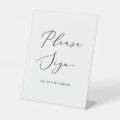 Delicate Black Calligraphy Please Sign Sign | Zazzle