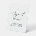 Delicate Black Calligraphy Sign a Heart Sign | Zazzle