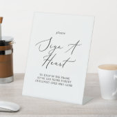 Delicate Black Calligraphy Sign a Heart Sign | Zazzle