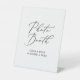 Delicate Black Calligraphy Wedding Photo Booth Pedestal Sign | Zazzle
