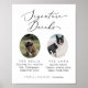 Delicate Calligraphy Dog Photo Signature Drinks Poster | Zazzle
