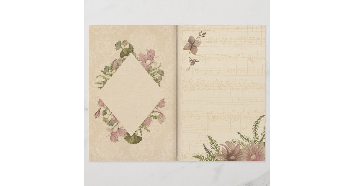 Delicate Cream Floral Journal Scrapbook Paper | Zazzle