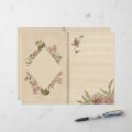 Delicate Cream Floral Journal Scrapbook Paper | Zazzle